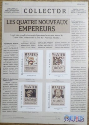 One Piece Collector 4 Stamps Emperors Self-Adhesive 2025 Manga Bd ...