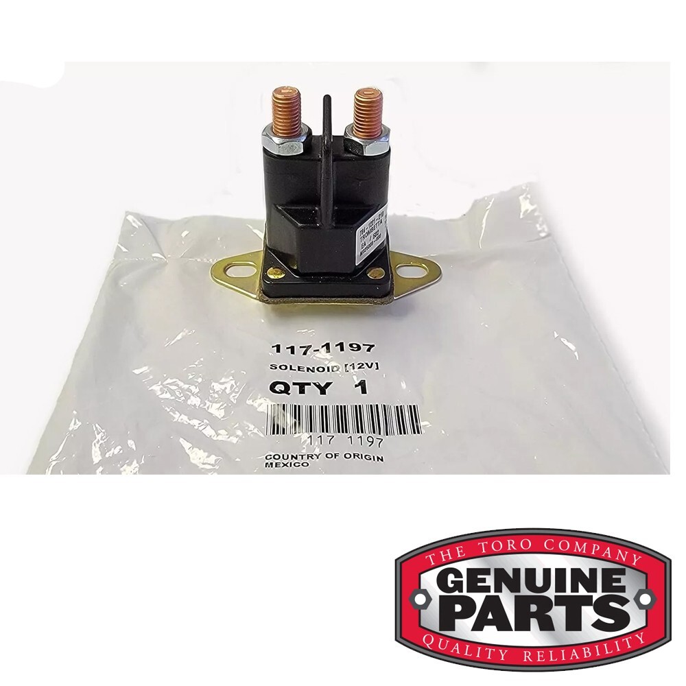 Genuine OEM Toro / Exmark 117-1197 Solenoid for Toro TimeCutter & Titan ...