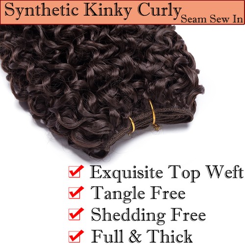 Hair Weaving Water Wave Short 8" One Pcs Synthetic Sew In Hair ...