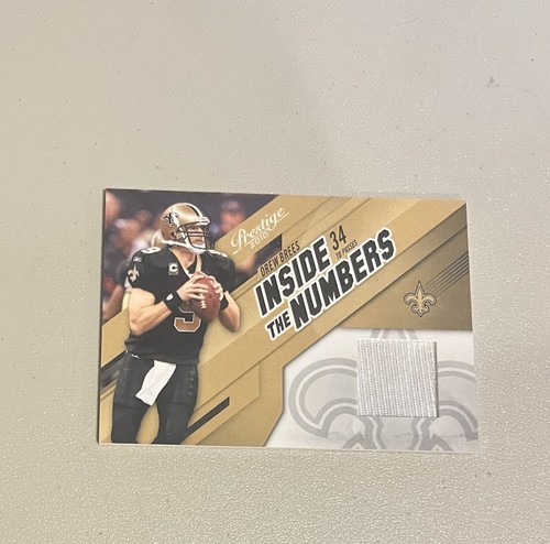 2010 Playoff Prestige - Inside the Numbers Drew Brees #6 Materials /250 ...