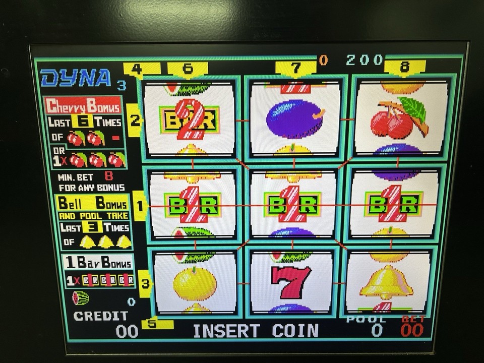 Cherry Master by Dyna 3 8 liner CGA cherry master Arcade board slots | eBay