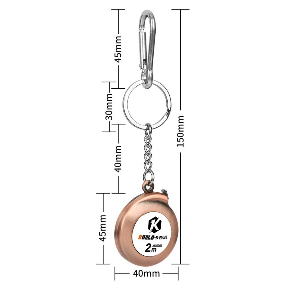 Tool Keychain Keychain Tape Measure 2m Retractable Ruler Measuring ...