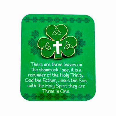 St. Patrick's Irish Trinity Shamrock Pin on a Card NIP (BS5604) | eBay