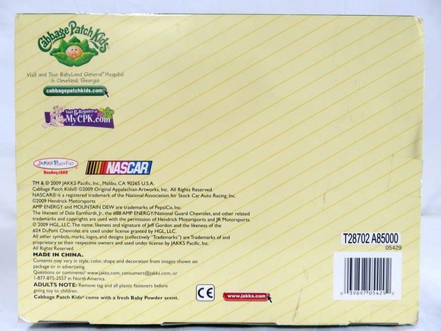 Jeff Gordon #24 Dupont NASCAR Cabbage Patch Kids Doll 2009 NIOB for ...