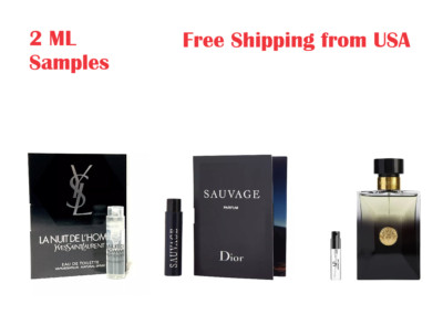 Cologne Sample 3 Bundle 2 ML Samples for Men Parfum Spray Dior Versace ...