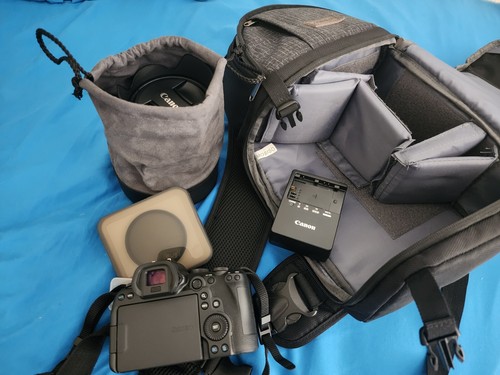Canon EOS R6 with Canon RF 24-100mm F/4L IS USM Lens and carrying bag ...