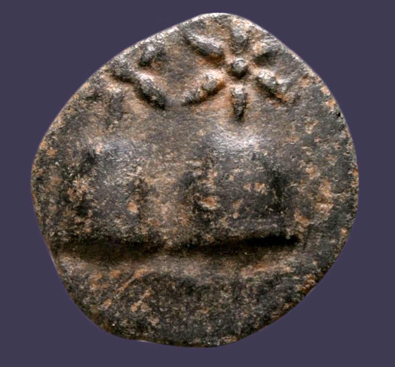 Archaios | Greek COLCHIS Dioskurias Pilieus Caps and Thyrsos | AE | Inv ...