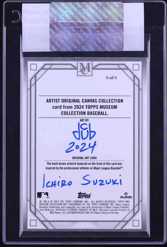 2024 Topps Museum Collection Canvas Ichiro Suzuki Artist AUTO 1/1 ...