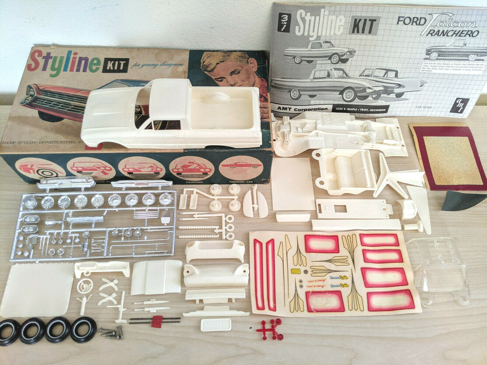 L@@K! "ORIGINAL ISSUE" AMT *STYLINE KIT "1961 FORD RANCHERO PICKUP ...