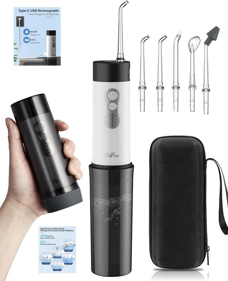 Cordless Water Flosser Dental Oral Irrigator Travel Teeth Cleaner Floss ...