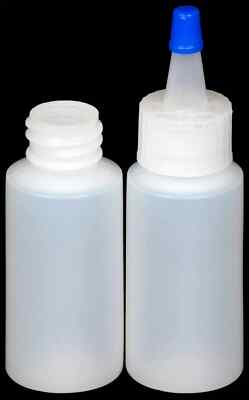 Plastic Spout Lid Dropper/Applicator Bottle w/Blue Overcap, 1-oz., 12 ...