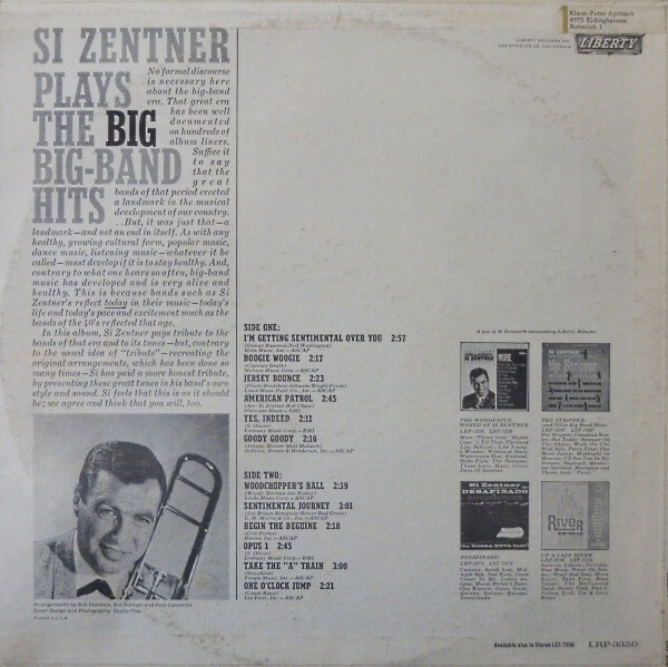 Si Zentner - Si Zentner Plays The Big Band-Hits (LP, Album, Mono) | eBay