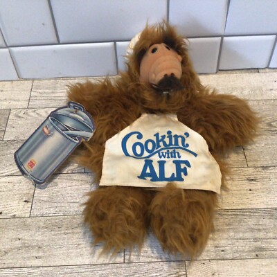 Vintage Cooking with Alf puppet with tag apron & chef hat | eBay