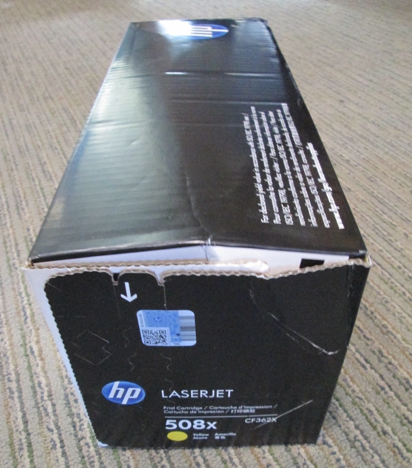 NEW GENUINE HP 508X Yellow Toner Cartridge CF362X Dented Box A | eBay