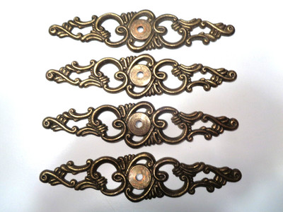 VINTAGE ORNATE BRASS CABINET/DRAWER PULL BACKPLATES | eBay