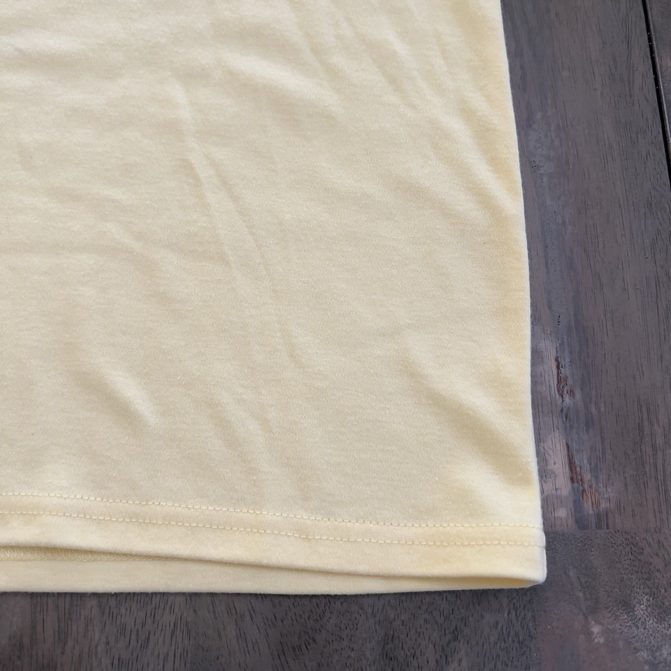 Forrest Gump Polo Shirt Mens Medium Yellow Movie Costume V Neck Preppy ...