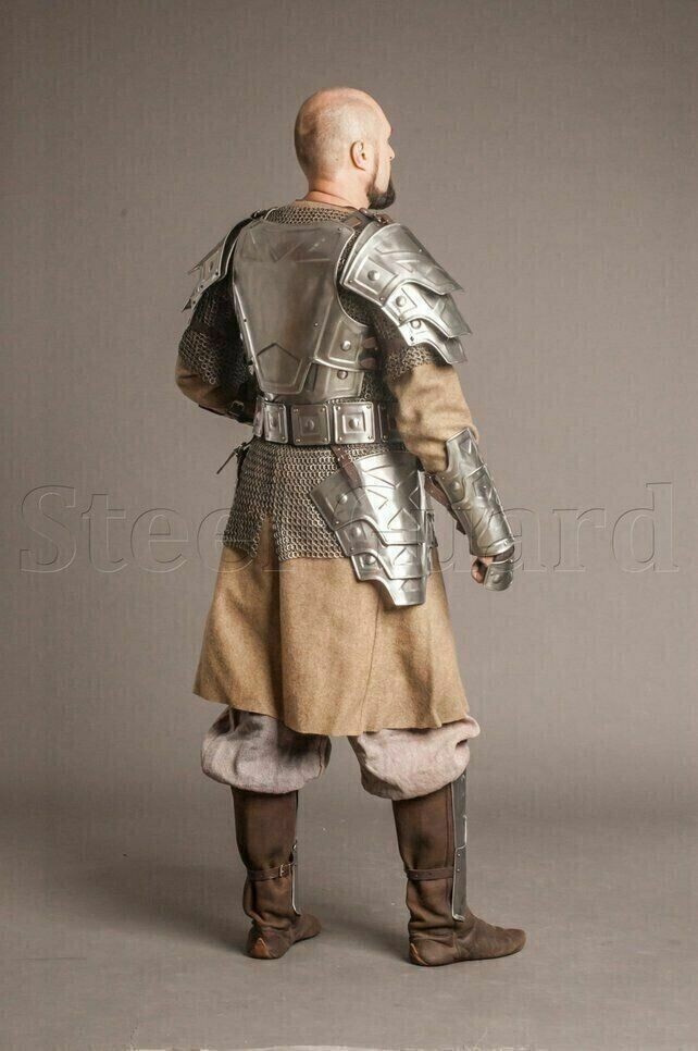 Medieval Fantasy Half Suit Of Steel Plated Armor Sca- Larp- Reenactment ...