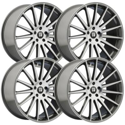 (Set-4) Touren TR92 20x10.5 5x112 35mm Graphite Machined Wheels Rims 20 ...