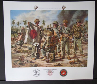 Rick Reeves - Trophies - Victory At Tarawa - WW II - Print - Mint - | eBay