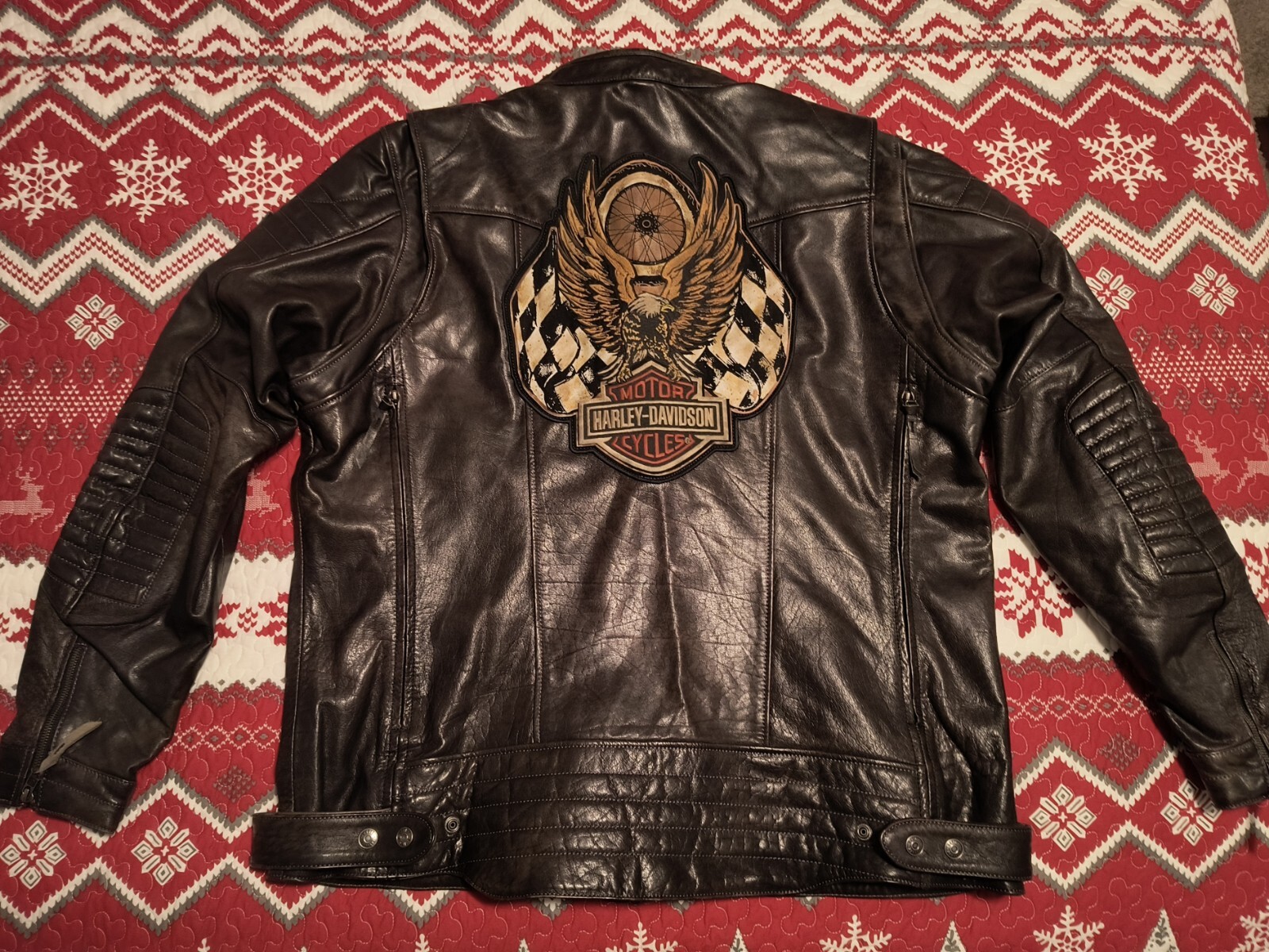 Harley Davidson Men Marmax Racing Eagle Leather Jacke… - Gem