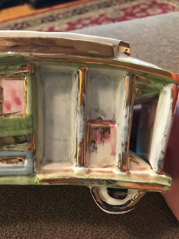 Relpo Trolley Cable Car Ceramic Planter Japan YS1260 Vintage (JL) | eBay