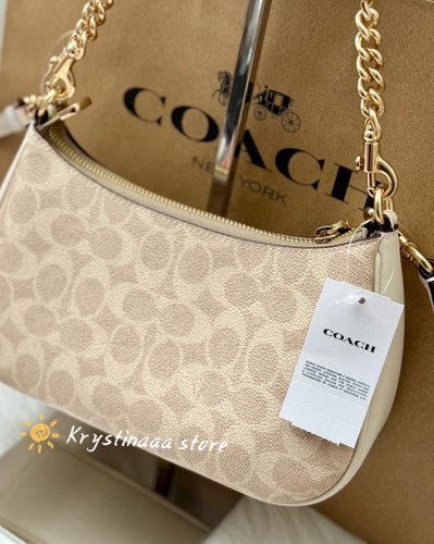 NWT Coach Teri Shoulder Bag In Signature Canvas CV933 | eBay