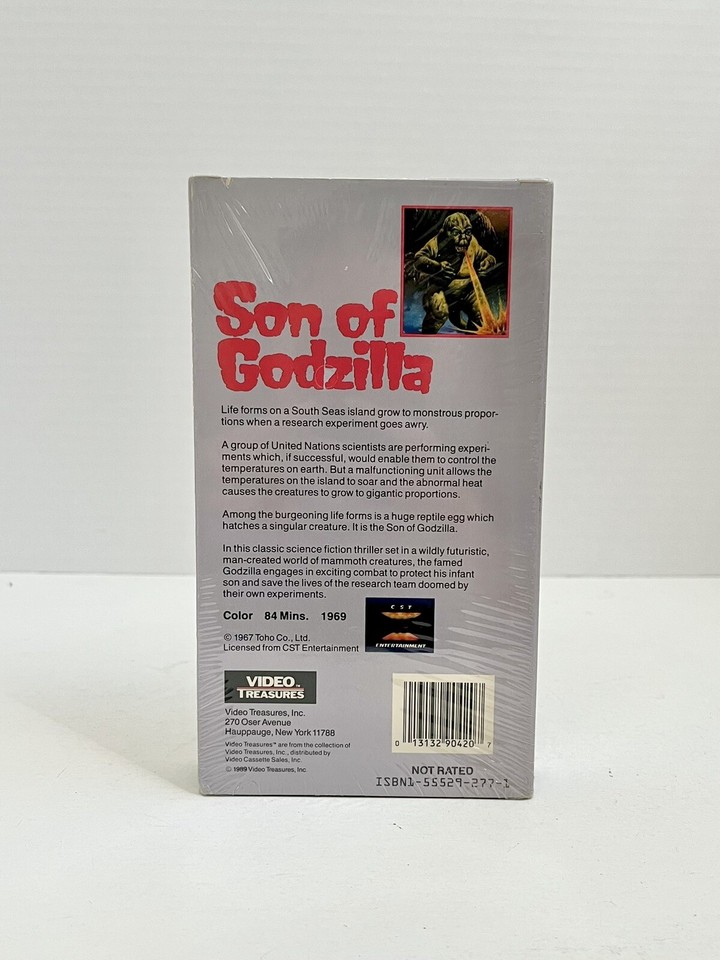 Son Of Godzilla VHS Tape 1969 1989 Video Treasures NEW SEALED | eBay