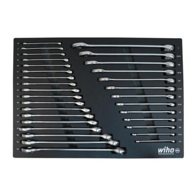 Wiha Tool 30492 31 Piece Combination Wrench Tray Set - SAE and Metric ...