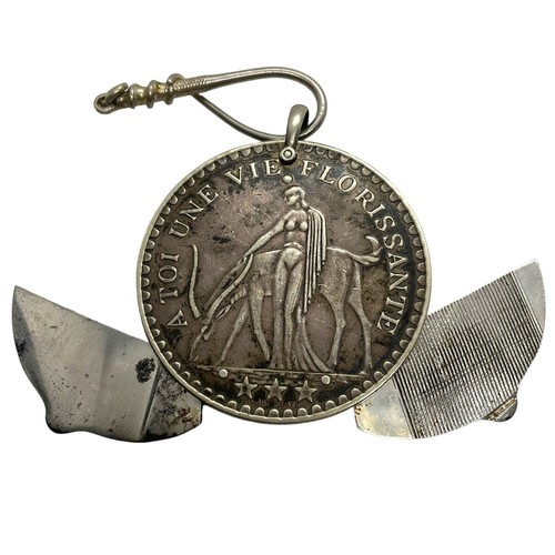 Hickok Coin Style Knife 2 Bladed Made US Hickok Plate Toi Une Vil ...