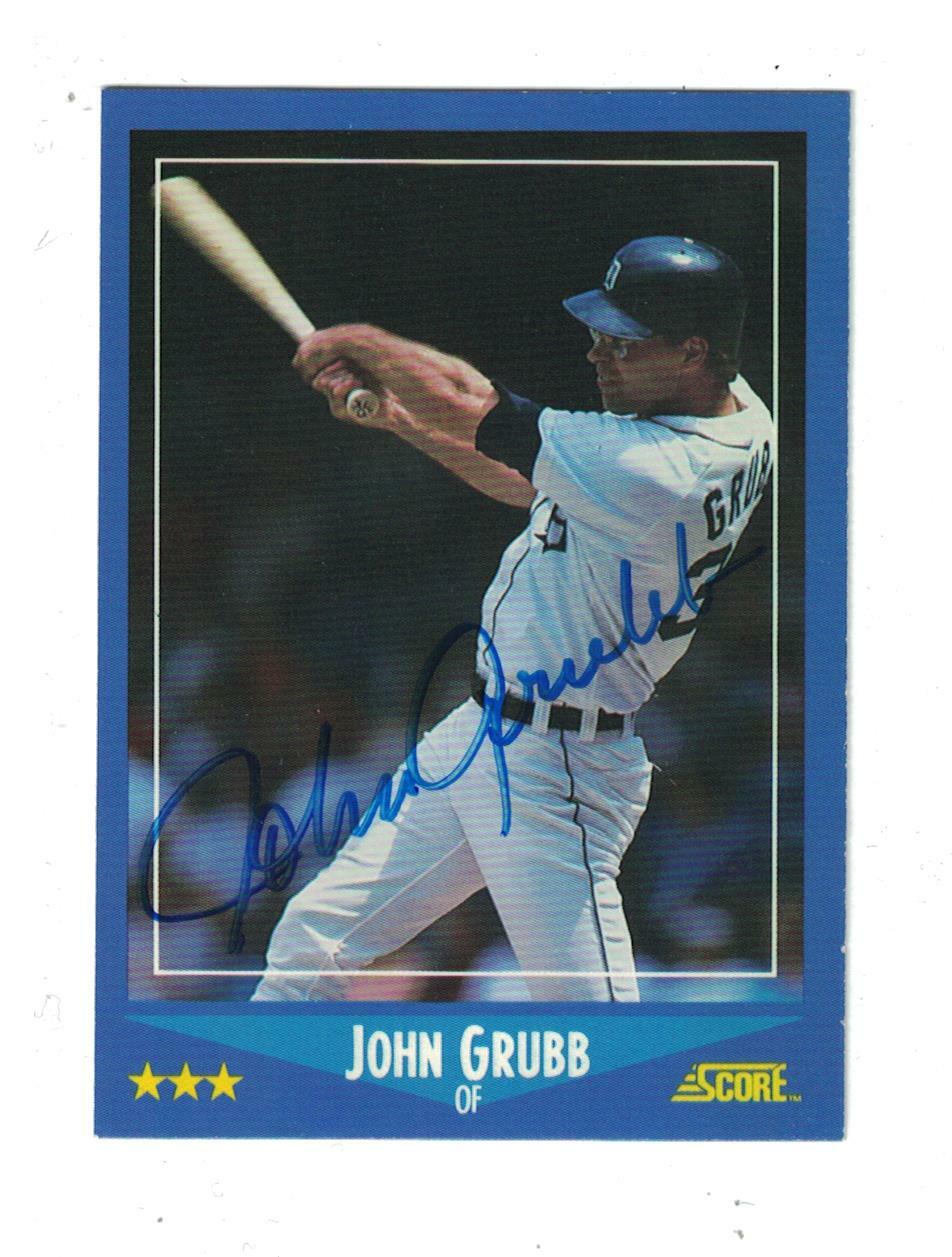 John Grubb AUTOGRAPH 1988 SCORE BASEBALL CARD SIGNED Detroit Tigers | eBay