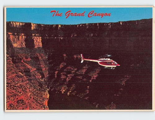 Postcard Jet Helicopter The Grand Canyon Arizona USA | eBay UK