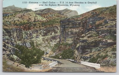 WY Entrance to Shell Canyon on US14 from Sheridan to Greybull, Chrome ...