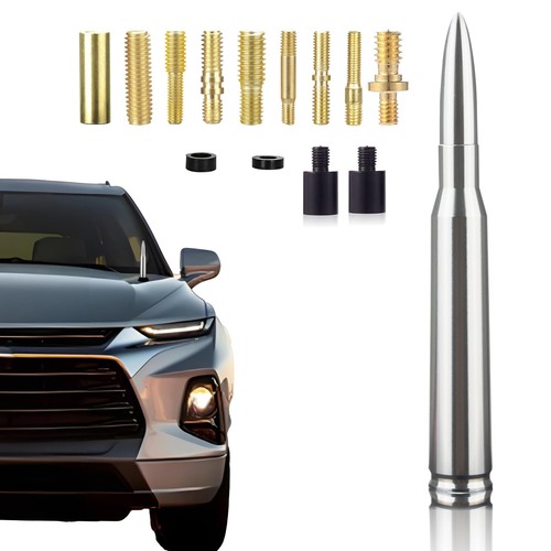Chrome Antenna 50 Cal Car Truck Bullet Accessories 769036496361| eBay