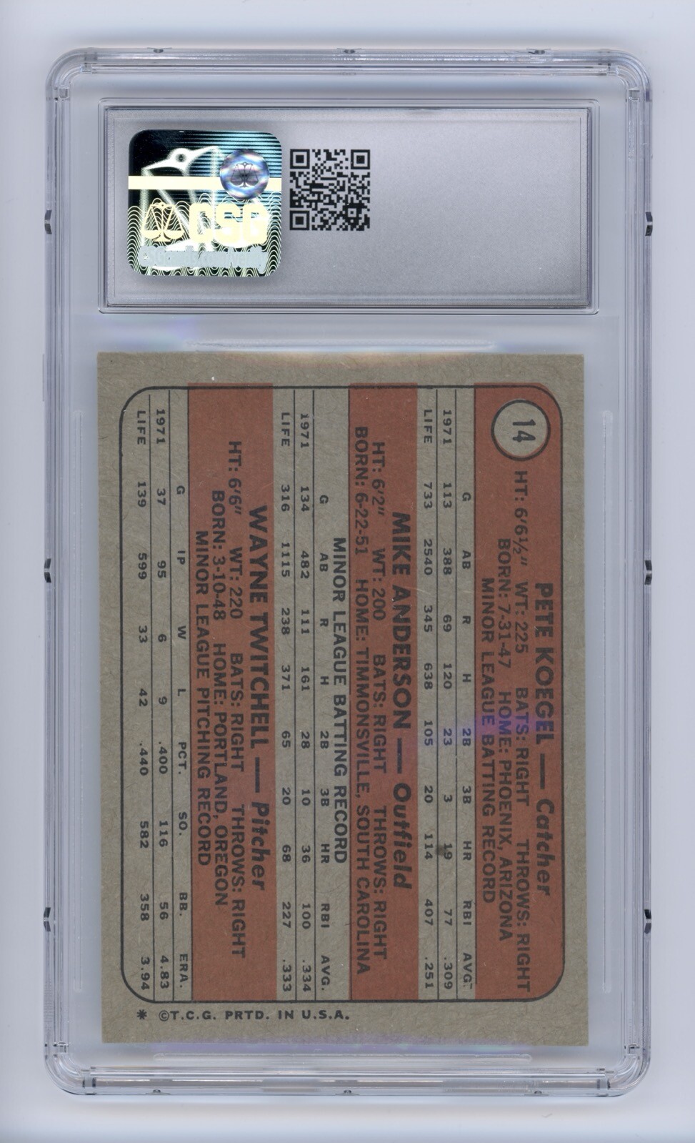 1972 Topps - 1972 Rookie Stars Mike Anderson, Wayne Twitchell, Pete ...