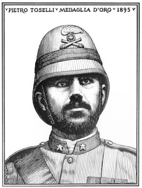 Portrait Of Major Pietro Toselli Who Fell At Amba Alagi In Ethiopia Old ...