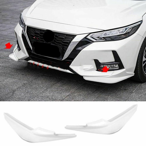 2P For Nissan Sentra 2020-2023 White Front Bumper Side Corner Spoiler ...