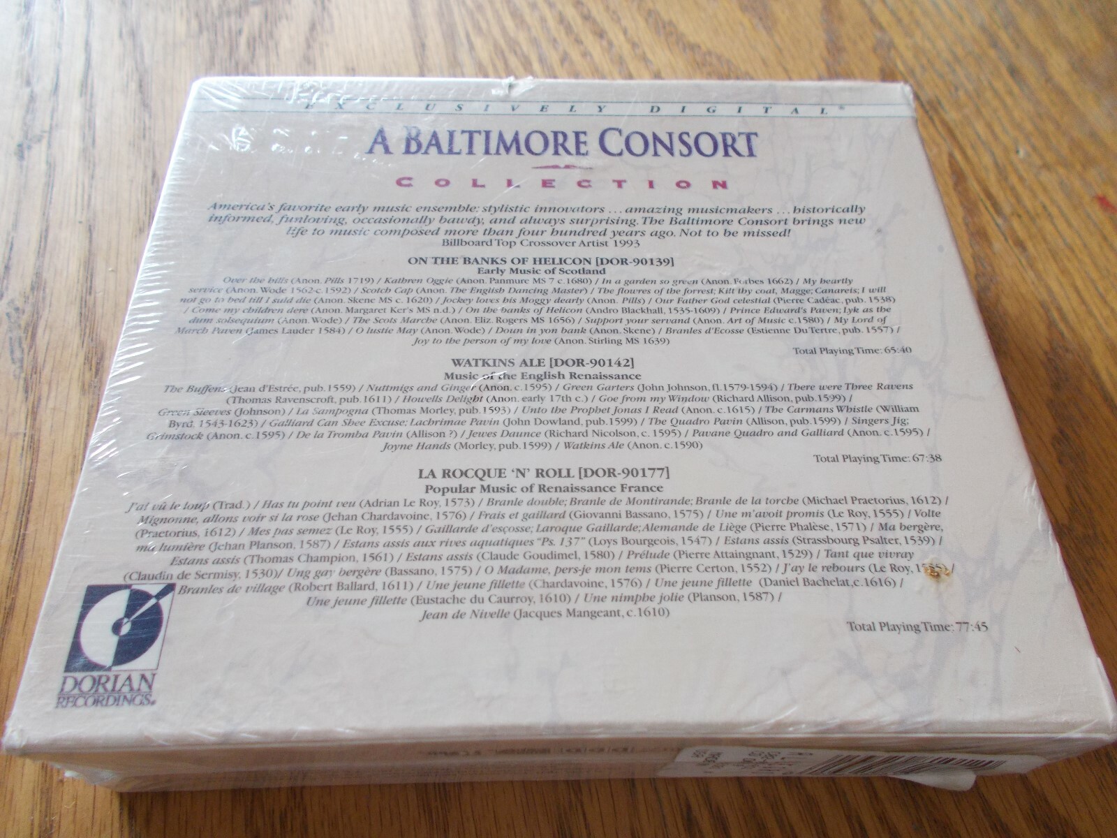A Baltimore Consort Collection by Baltimore Consort (CD, Sep-1995, 3 ...