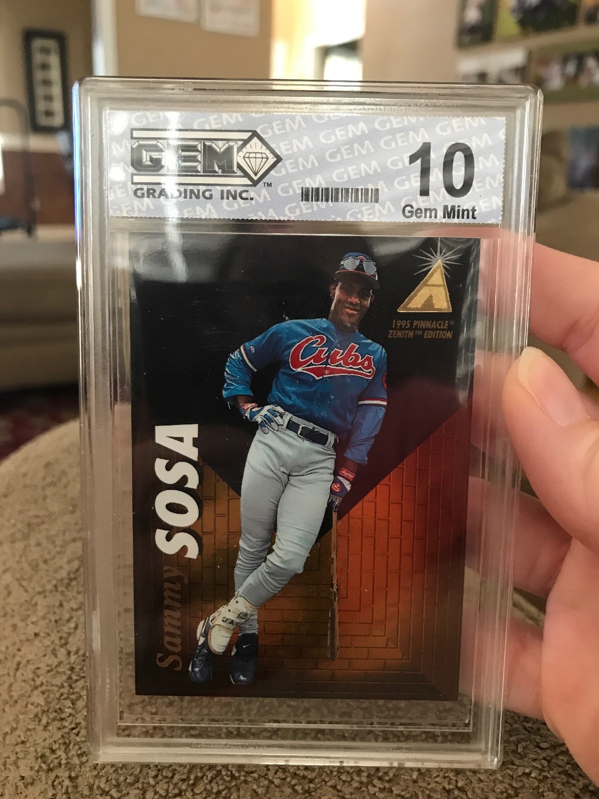 1995 Pinnacle Zenith Edition Sammy Sosa Gem Mint 10 (CC) | eBay
