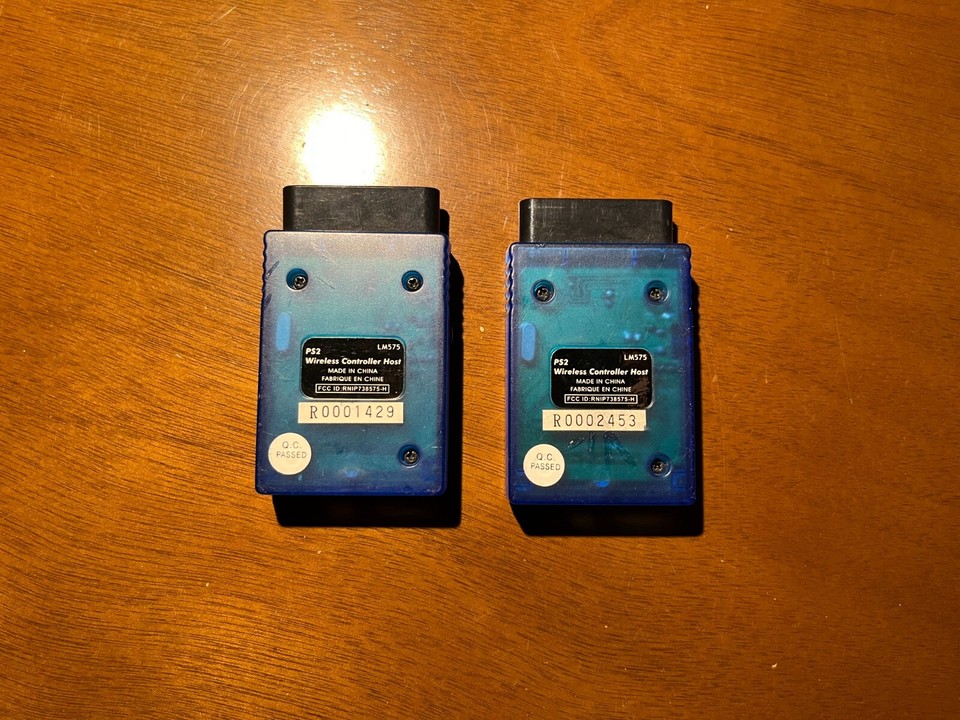 2x Genuine Hip Gear LM575 Wireless Controller Host For PlayStation 2 ...