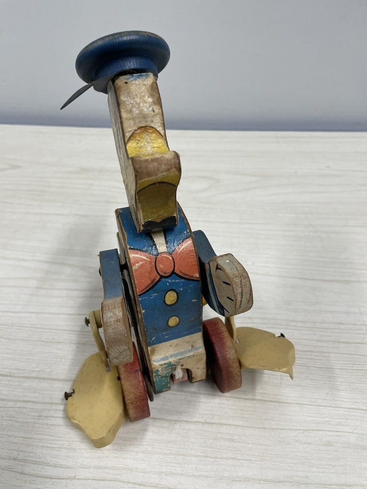 Authentic Vintage Fisher Price Donald Duck Pull Toy #765-1950's-Made in ...