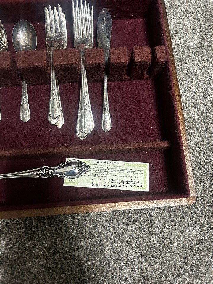 1940 Vintage Naken’s Tarnish Proof Silverware Chest! Stamped Serial ...