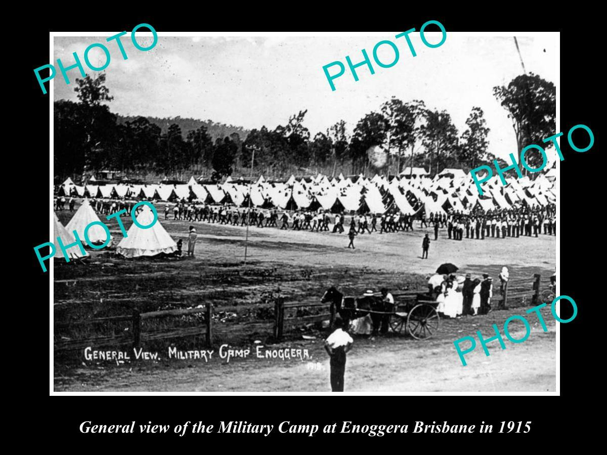 OLD 8x6 HISTORIC PHOTO OF ENOGGERA AUSTRALIAN ARMY MILITARY CAMP c1915 ...