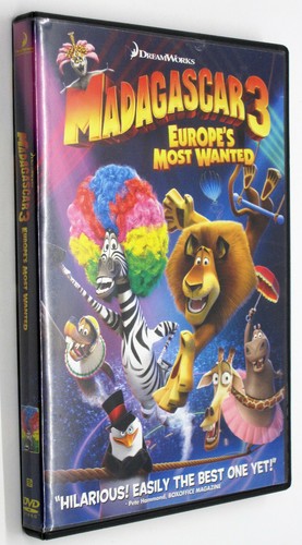 MADAGASCAR 3 EUROPE'S MOST WANTED DVD Animated Jungle Animals Join ...