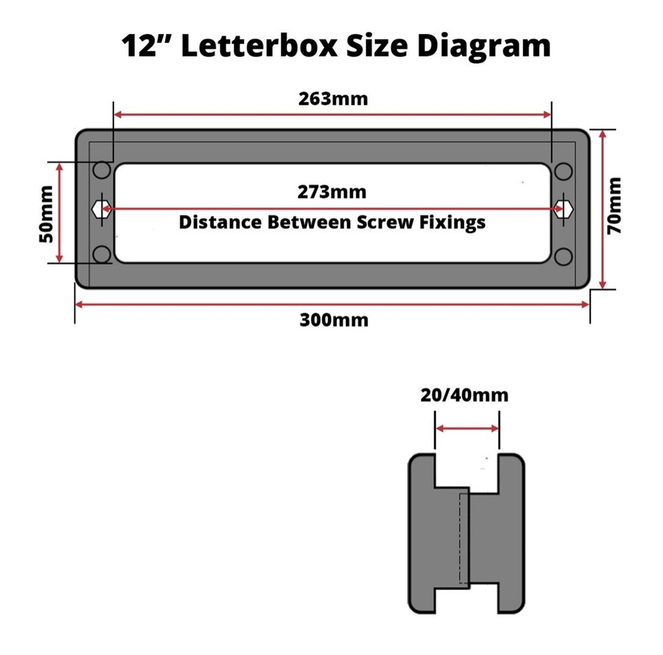 Yale 12” Trojan Letter-plate/Letterbox, for UPVC/Composite Doors 0790 ...