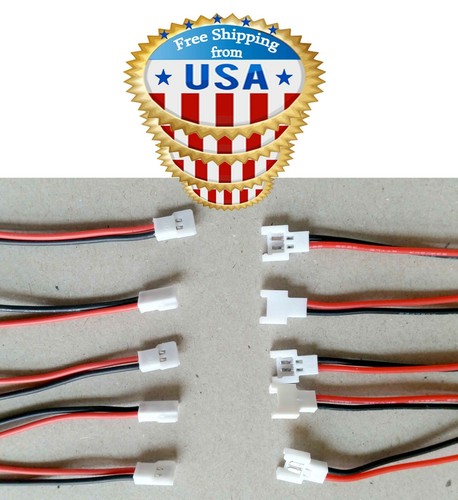 5 Pairs DIY JST DS LOSI 2.0MM 2Pin Connector Male Female With 150 mm ...