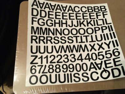 VINYL LETTERS 100 + Black3/4 Inch(20mm) Stick on Self Adhesive Letters ...