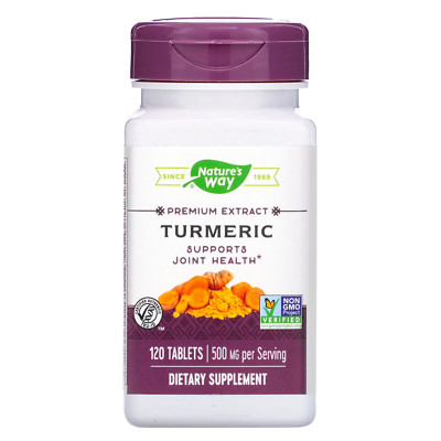 Nature's Way, Turmeric, Premium Extract, 500 mg, 120 Vegan Tablets ...