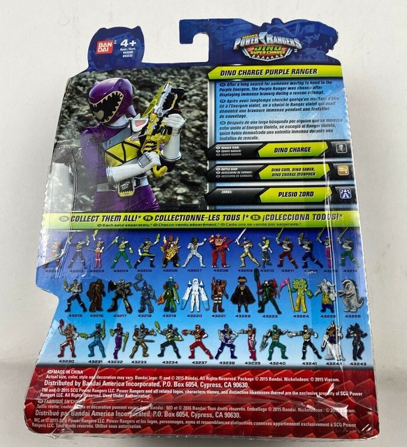 Power Rangers Dino Supercharge Purple Ranger Action Figure 2016 Bandai ...