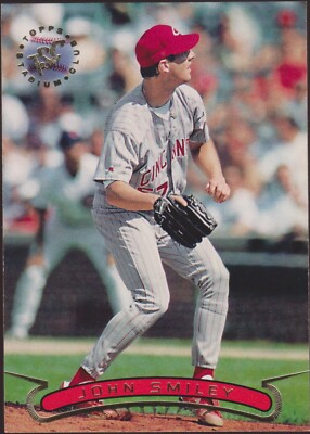 1996 Topps Stadium Club #124 John Smiley Cincinnati Reds Baseball Card ...