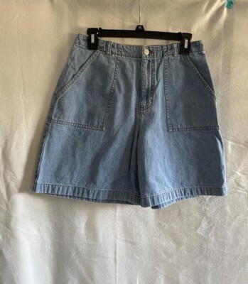 EUC Crossroads High Rise Blue Denim Shorts size 10 | eBay